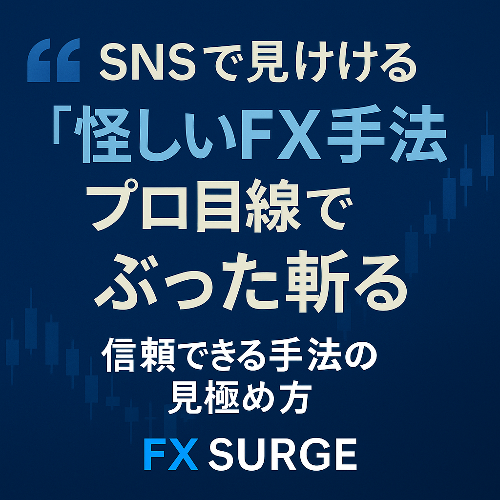 SNSで話題の怪しいFX手法をプロが検証｜信頼できる手法との違いとは？ | FX Surgeブログ